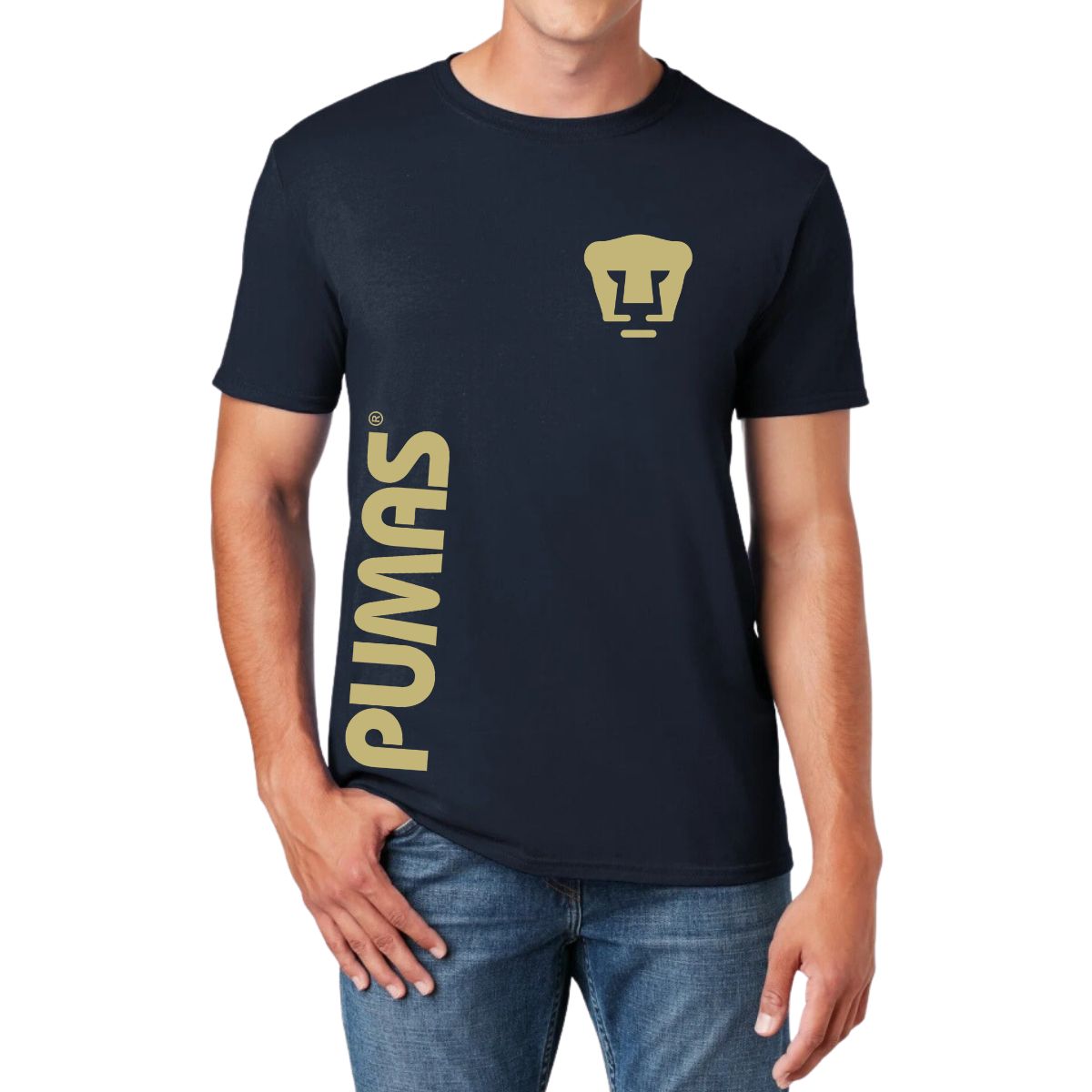 Playera Hombre Pumas UNAM Retro dorado vinil – Tienda Pumas